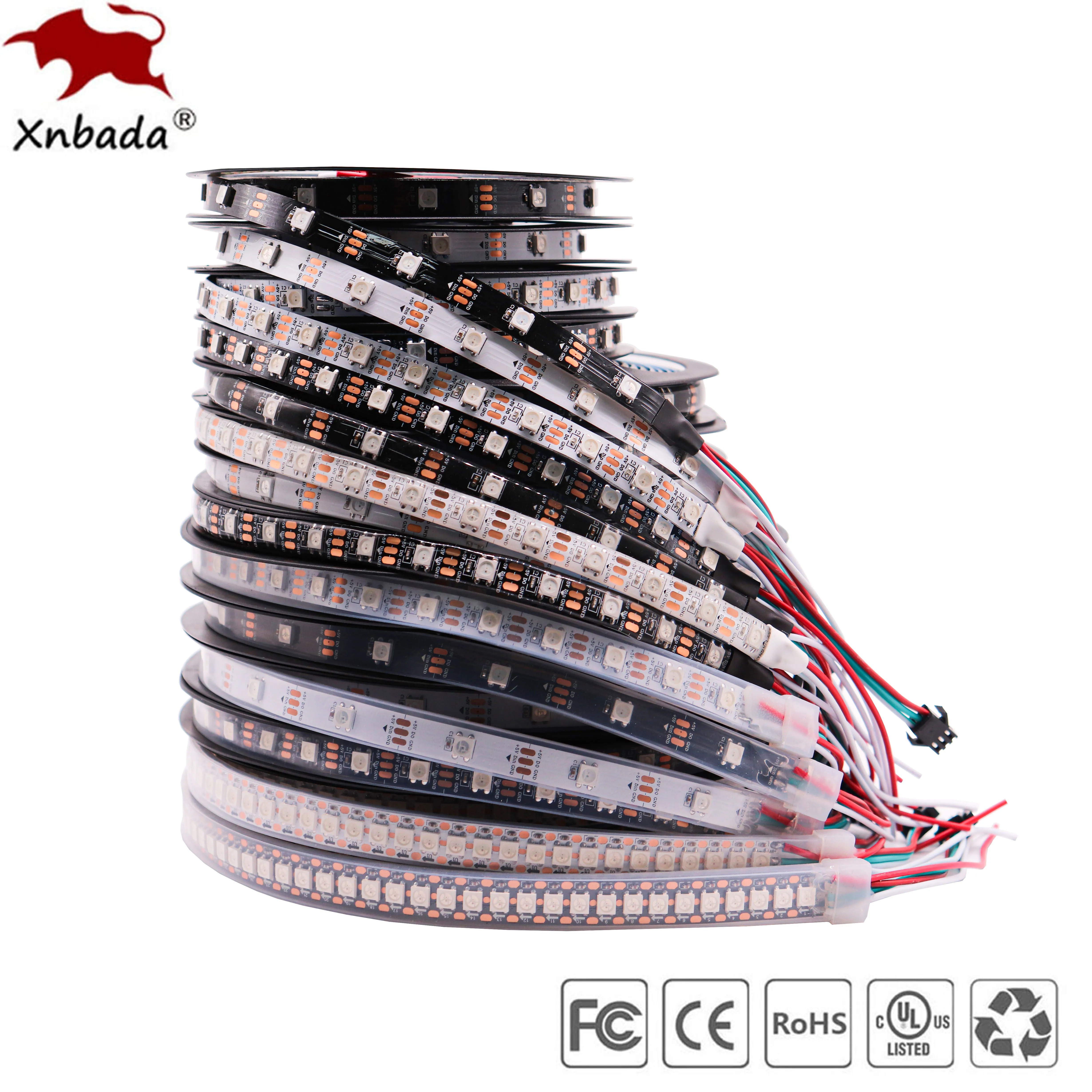 1m/4m/5m Ws2812b Ws2812 Tira Conduzida 30/60/74/96/144pixels/leds/m ...