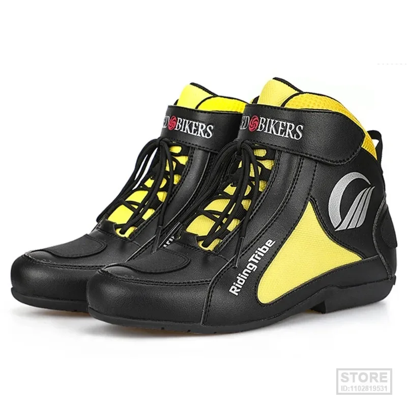 Yellow-Motorcycle-Boots-Summer-Breathable-Motocross-Off-Road-Racing ...