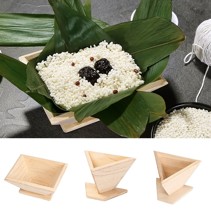Wooden Zongzi Mold Dragon Boat Festival Sticky Rice Dumplings Maker ...