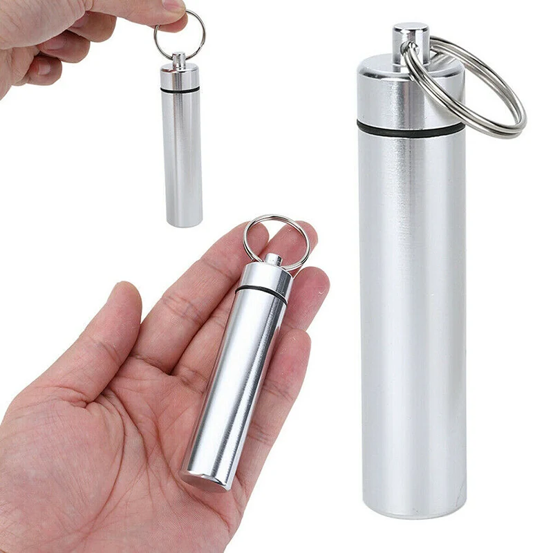 High Quality Waterproof Aluminum Pill Box Portable Mini Pill Container ...