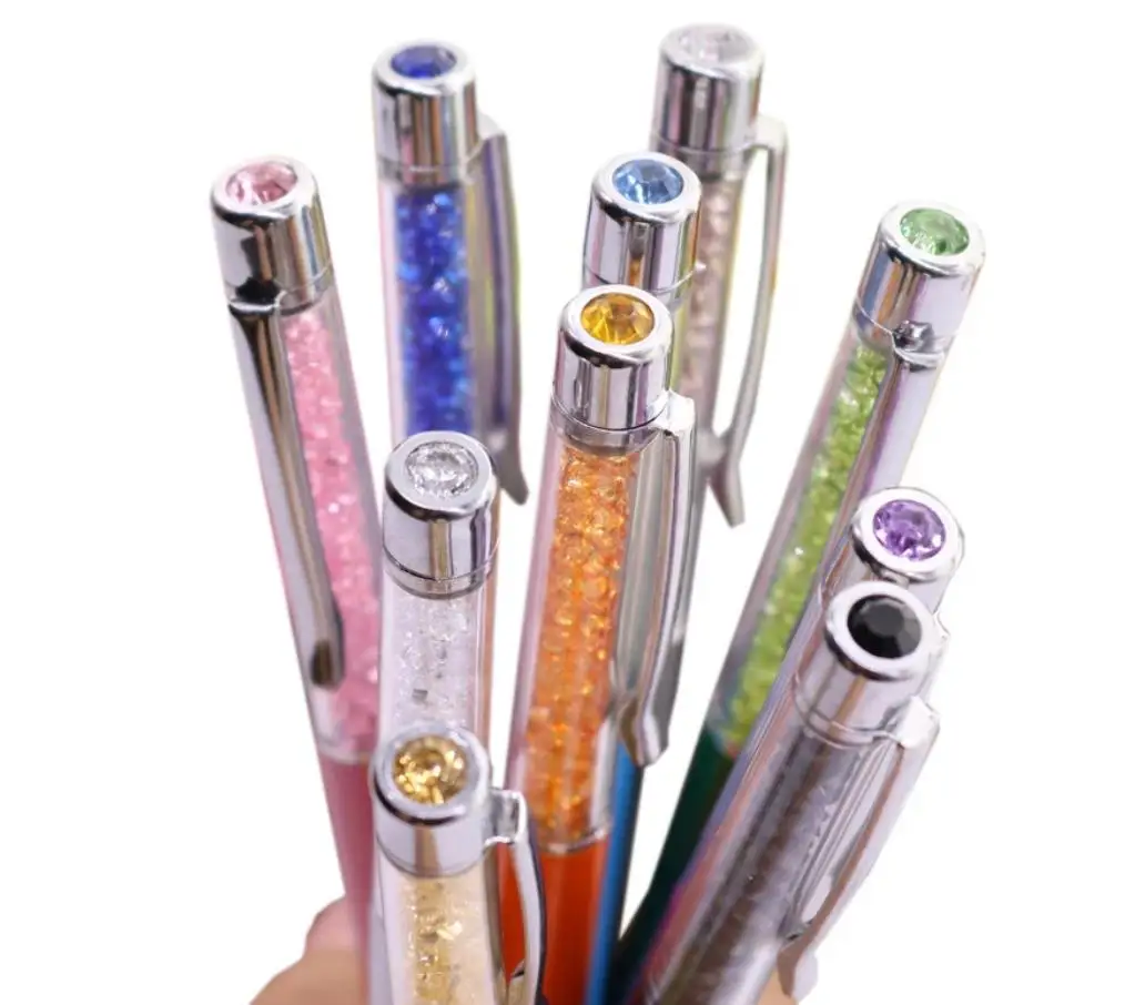 20-Pcs-Crystal-Pen-Metal-Ballpoint-pen-Gift-Pen-Capacitor-Pen-Student ...