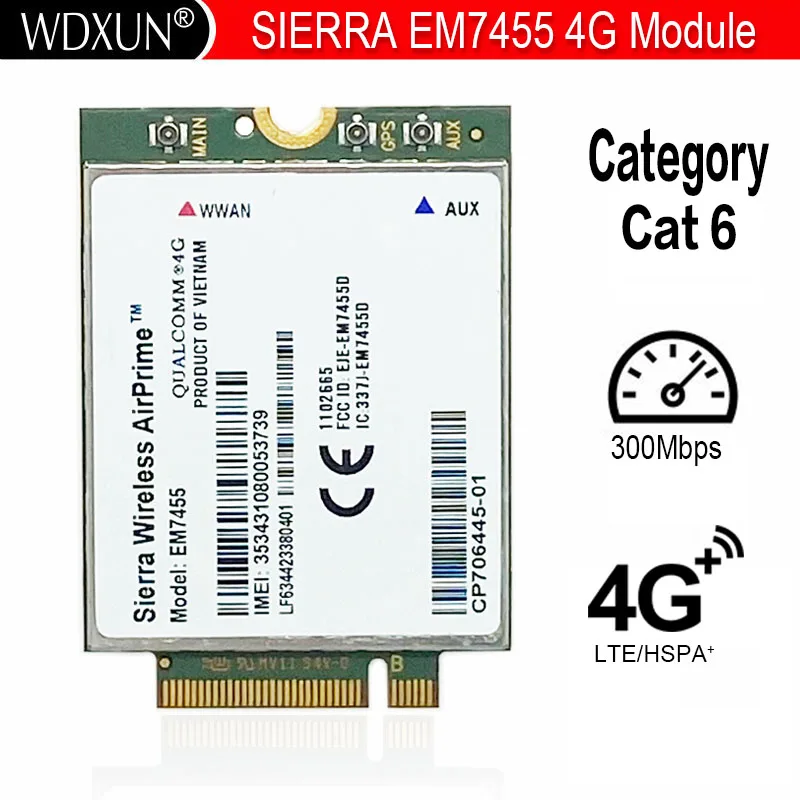 Sierra-Wireless-EM7455-FDD-TDD-LTE-Cat6-standard-version-NGFF-M-2-4G ...