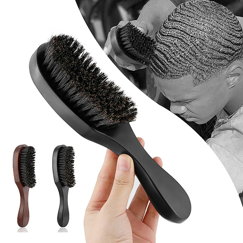 Wood Handle Boar Bristle Cleaning Brush Hairdressing Men Beard Brush ...