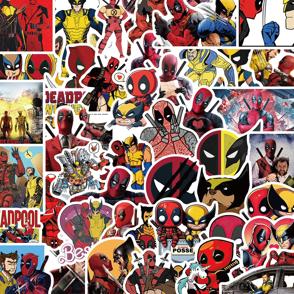 10-30-50pcs-Disney-Marvel-Movie-Deadpool-Wolverine-Stickers-Waterproof ...