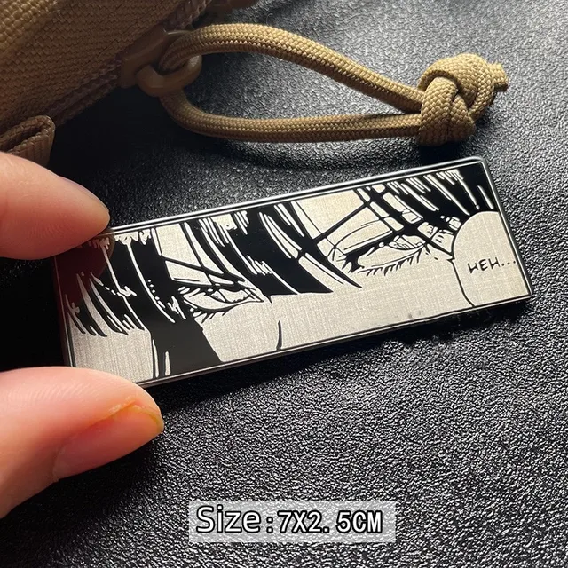 Two-dimensional Girl Metal Morale Badge Anime Eye Kill Hook&loop Patch ...