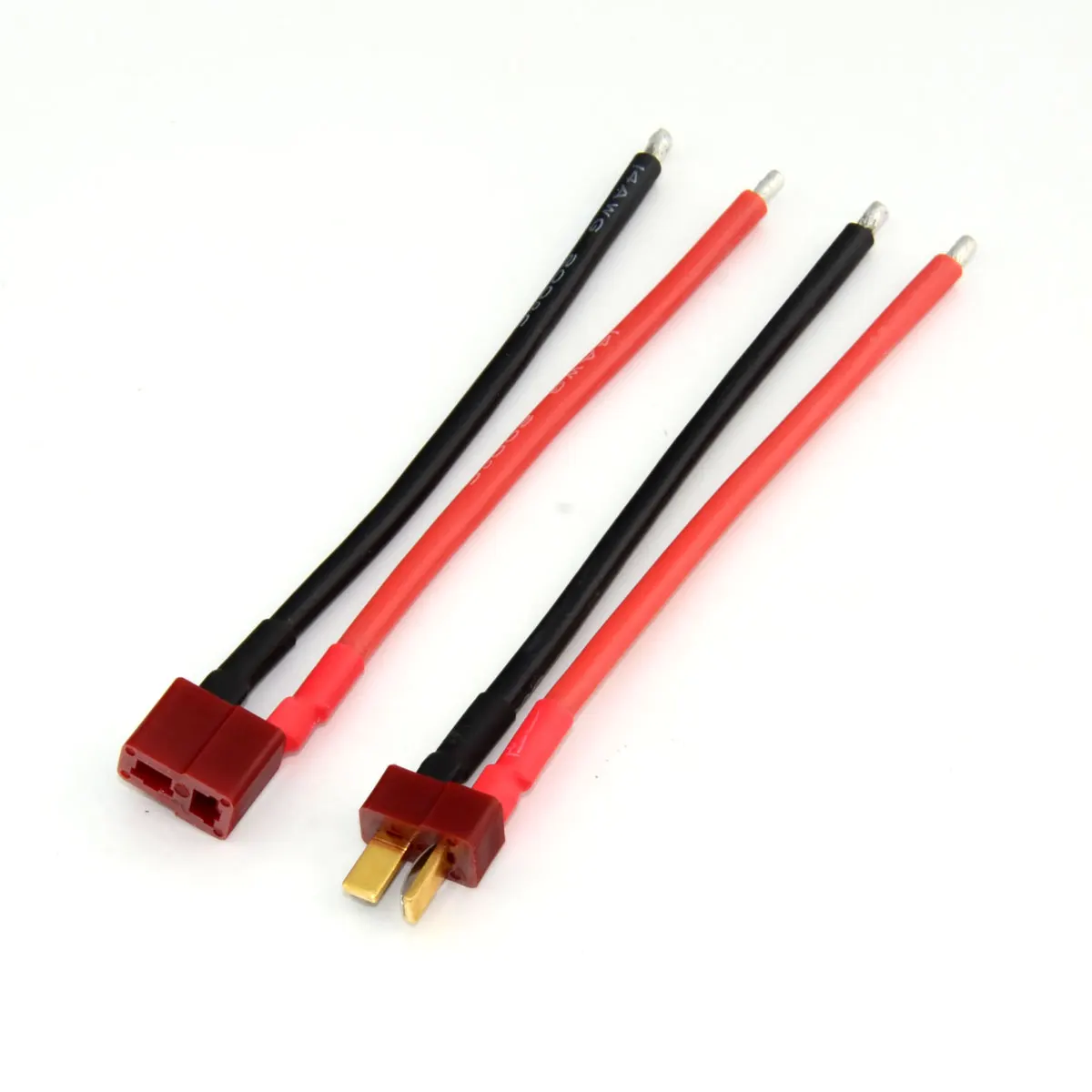 100mm-Deans-Style-T-Plug-Battery-Connector-14AWG-Cable-Extension-DIY ...