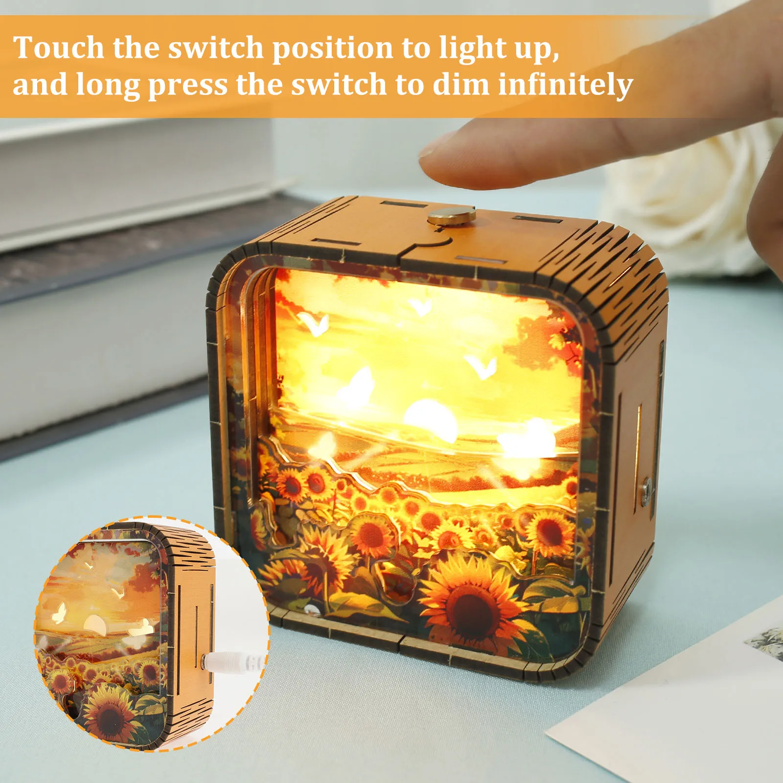 3D Puzzles Night Light Wood 3D Jigsaw Puzzle with Night Light Built in ...