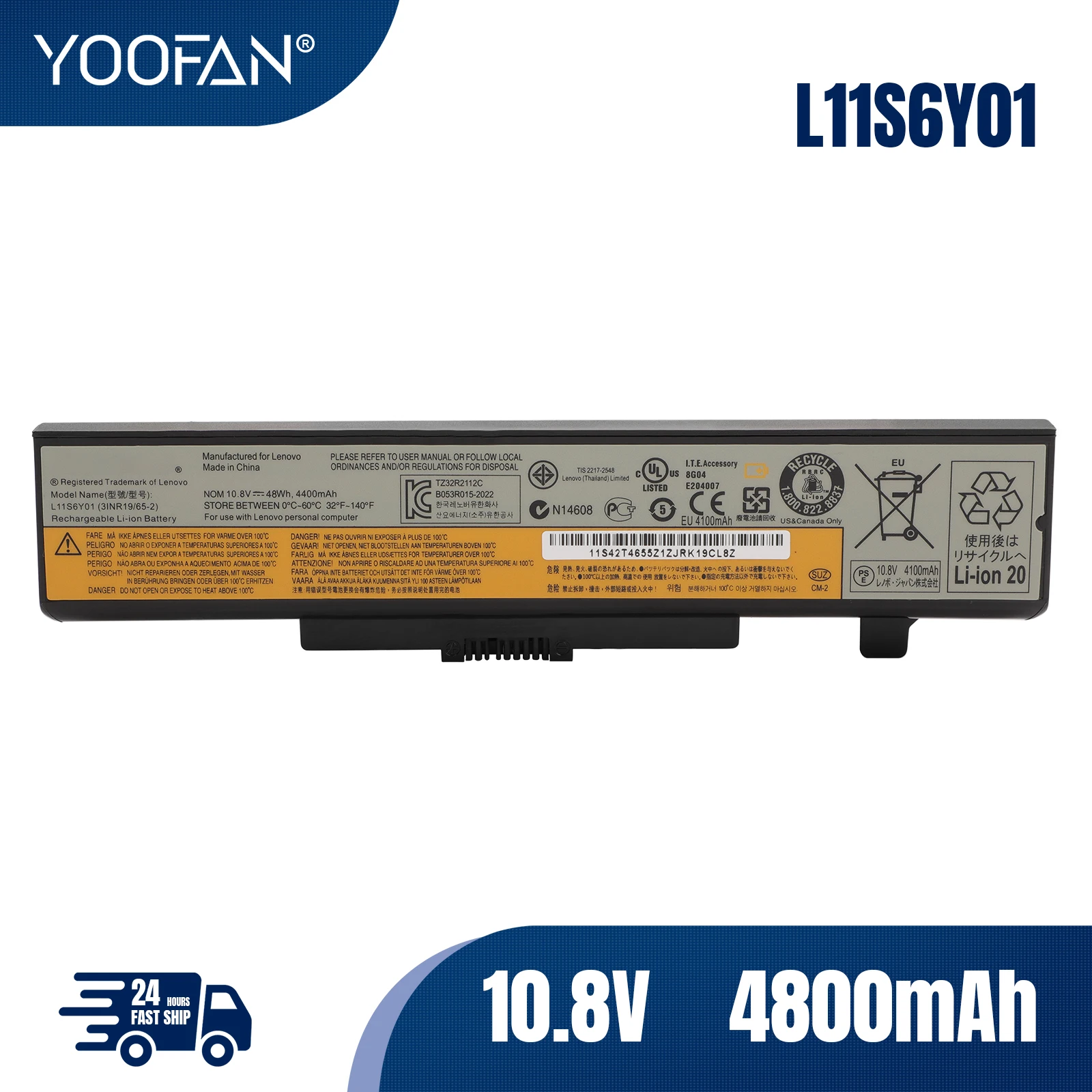 YOOFAN-6-Cells-Laptop-Battery-for-Lenovo-IdeaPad-Y480-Y580-G480-G580 ...
