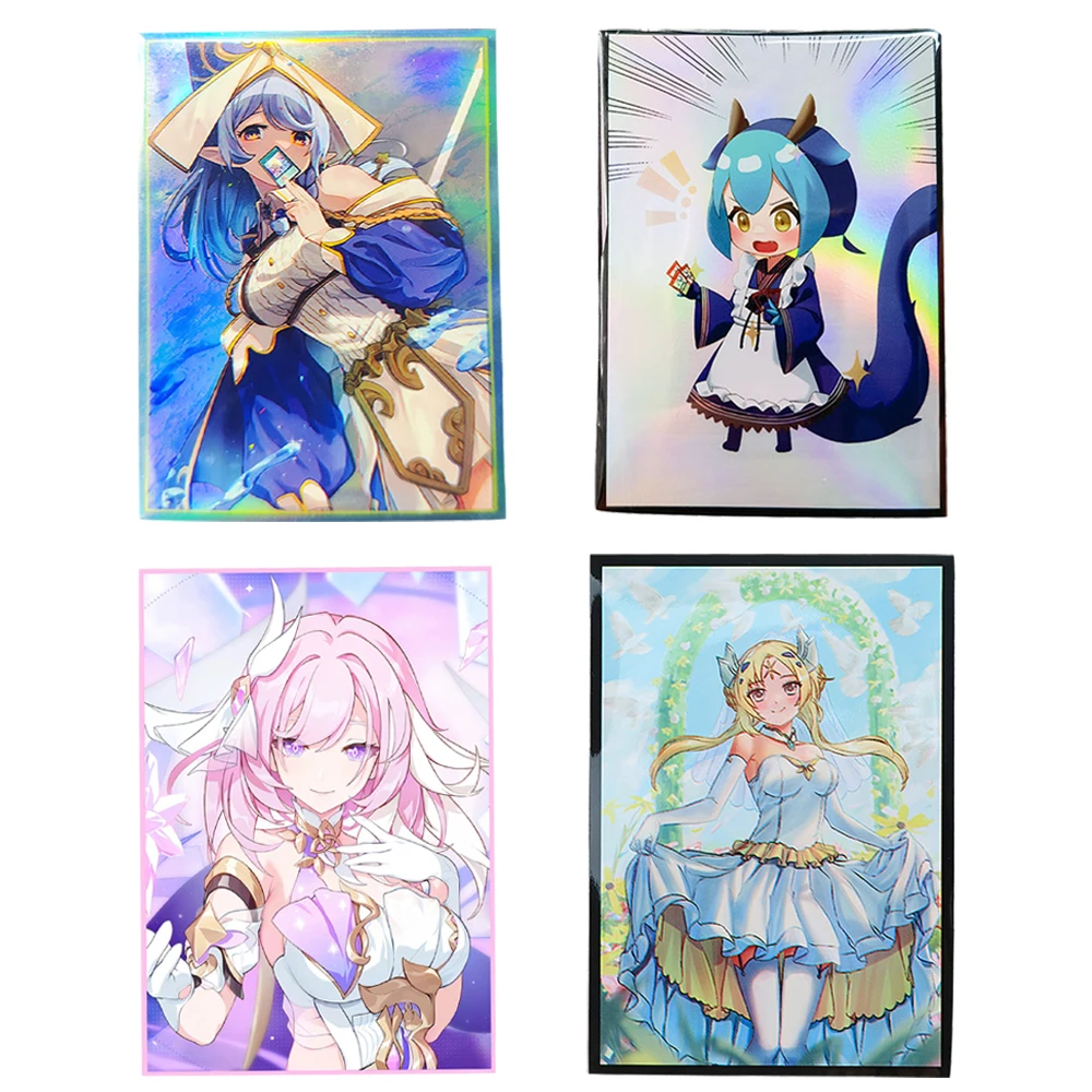 50PCS-63-90mm-Cartoon-Anime-Card-Sleeves-Holographic-Perfect-Fit-YGO ...