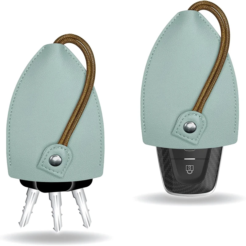 2PCS-Creative-Pull-Out-Key-Case-Cover-Leather-Large-Capacity-Key-Sleeve ...