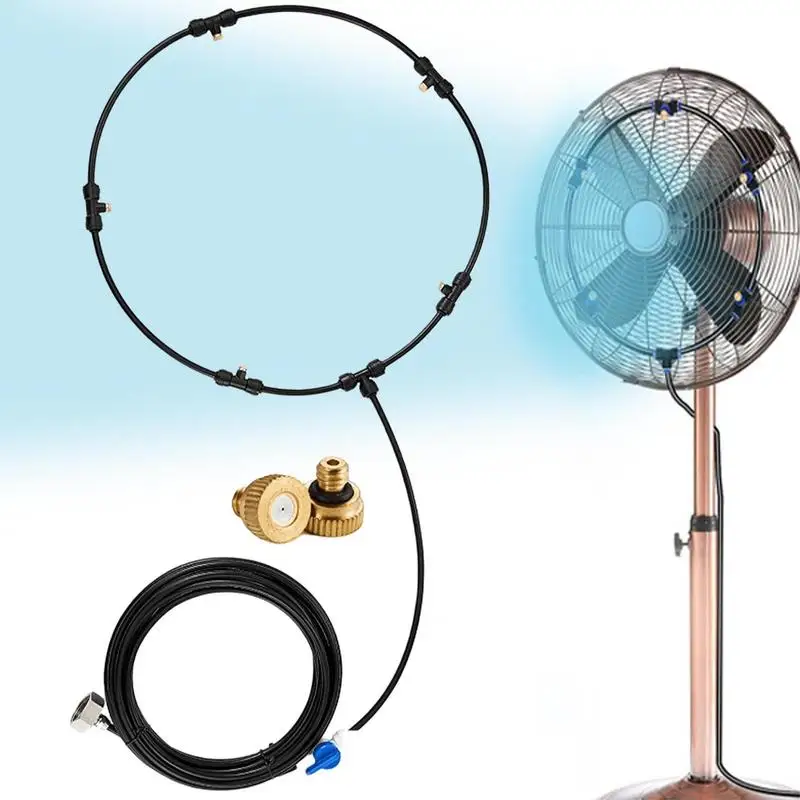 Water-Mister-Fan-Outdoor-Fan-Sprayer-16-4FT-Misting-System-Kit-Portable ...