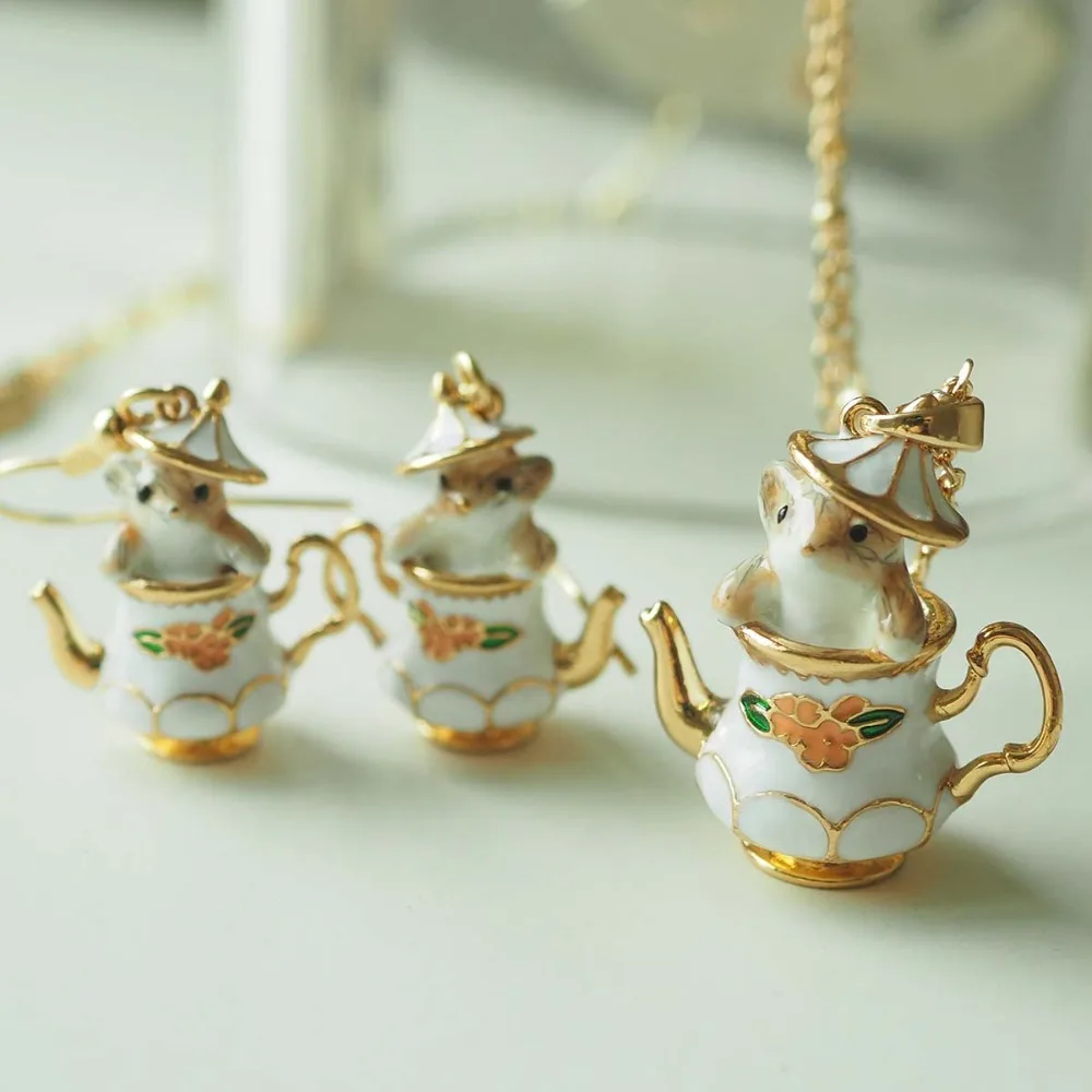 Creative-Cute-Cartoon-Teacup-Chipmunk-Pendant-Necklace-for-Women-Charm ...