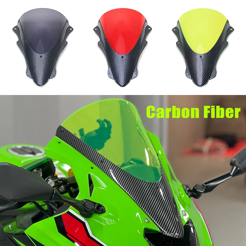 100-Carbon-Fiber-Motorcycle-Racing-Sports-Front-Screen-windshield ...