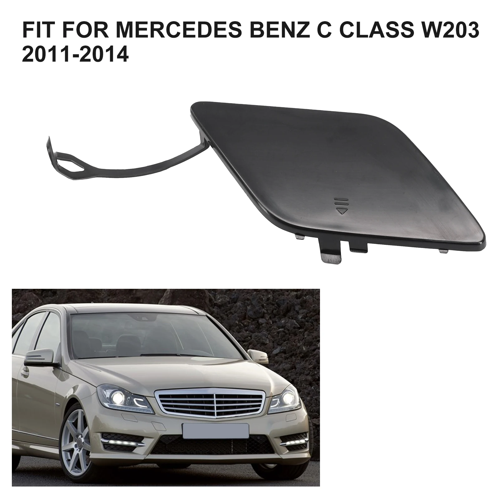 Bumper Tow Hook Cap Primed For Mercedes W204 C300 C350 2011-2014 Car ...