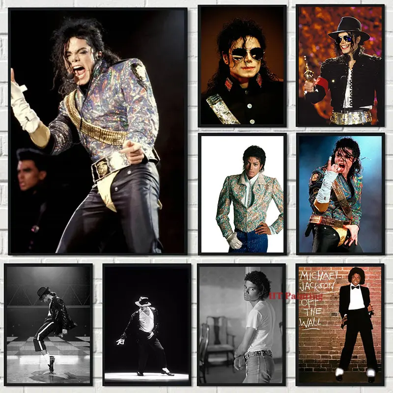 Michael-Jackson-Musician-King-Singer-Moon-Walk-Poster-Canvas-Painting ...