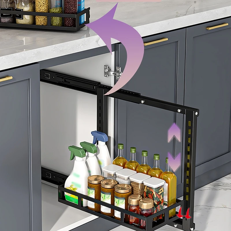 Kitchen-Sink-Rack-Storage-Cabinet-Storage-Rack-Pull-out-Bathroom ...