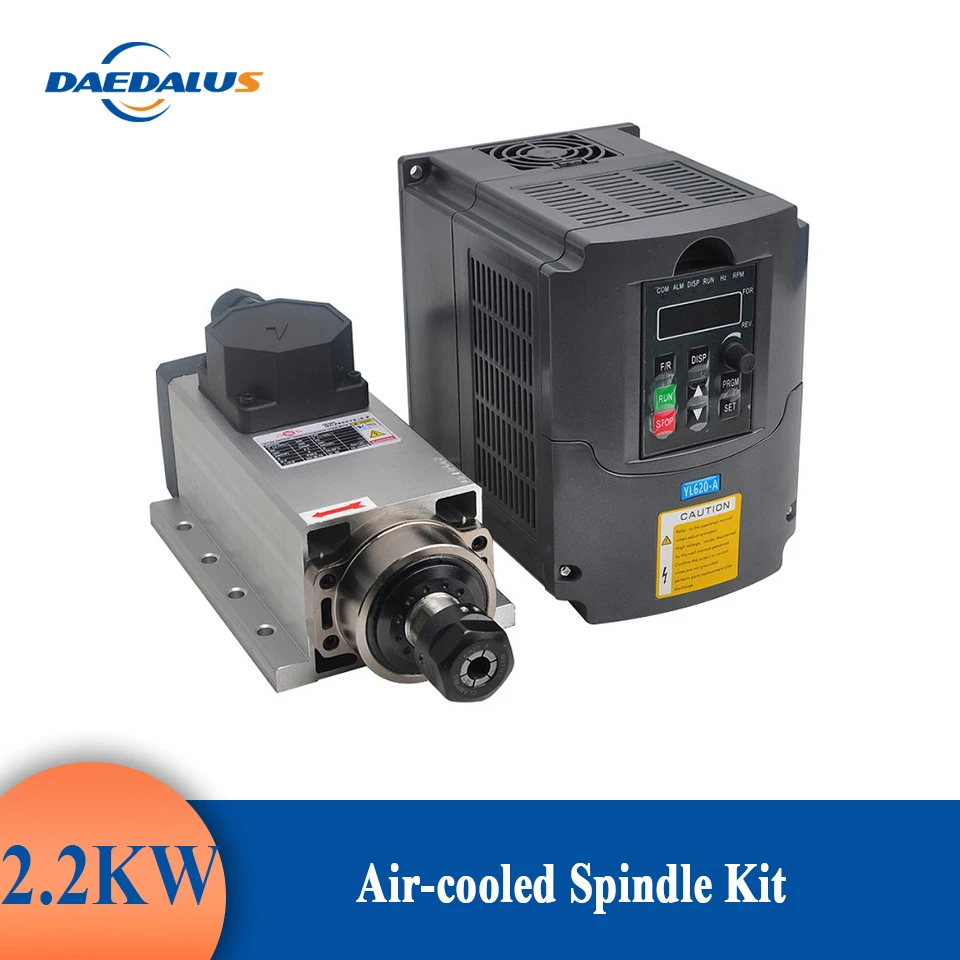 Spindle Motor 2.2KW CNC Spindle ER20 Collet Chuck 2.2KW 220V VFD ...