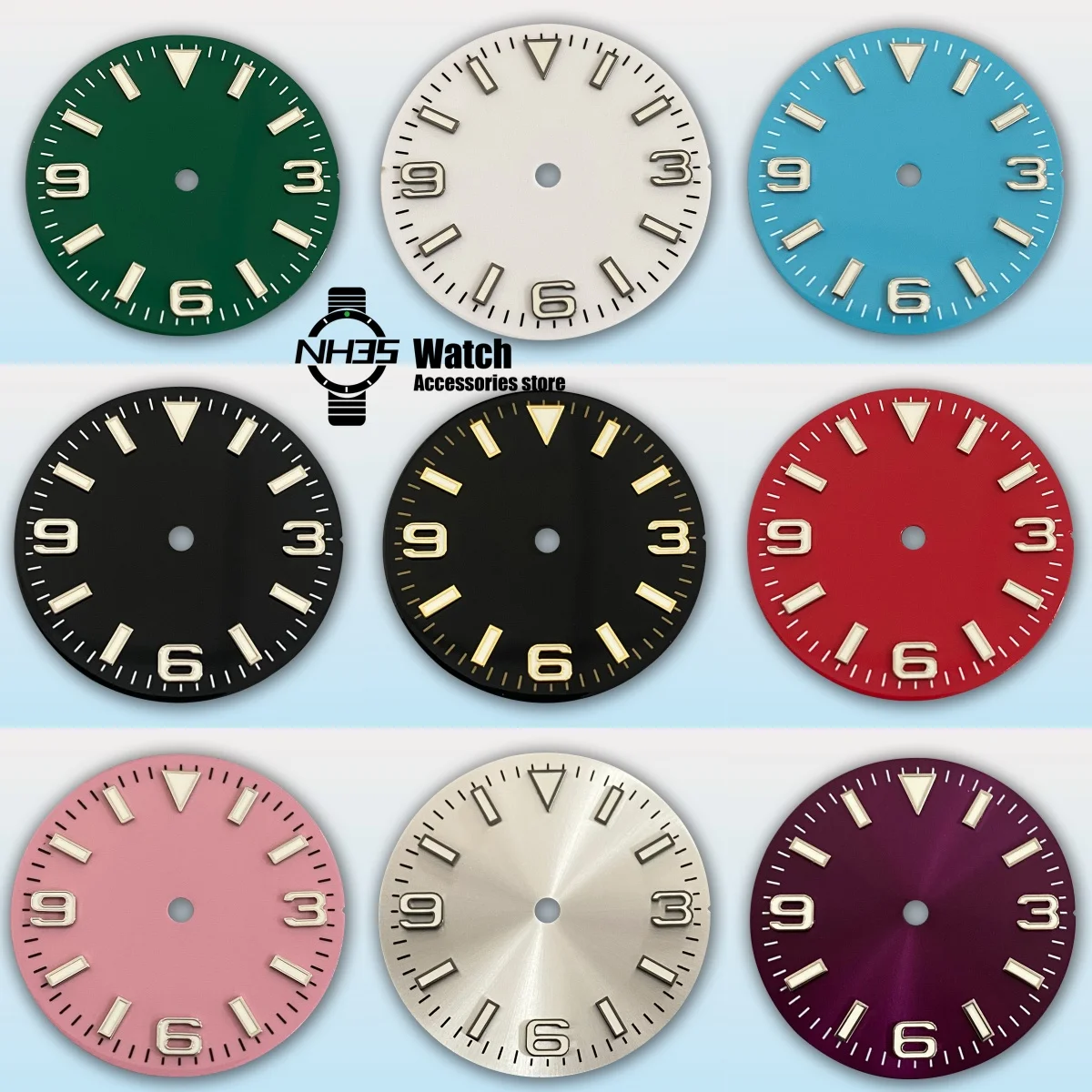 NH35-Watch-Sterile-369-Dial-For-NH35-NH36-NH38-Sunburst-Black-Blue ...