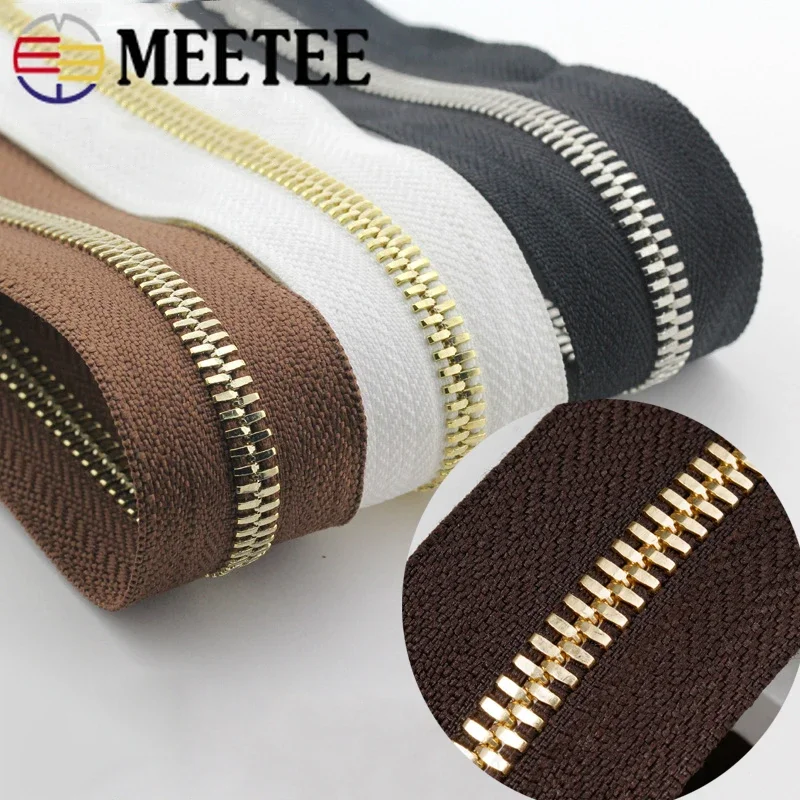 1Yard-Meetee-5-Metal-Zippers-High-Quality-Tooth-Double-Pull-Open-end ...