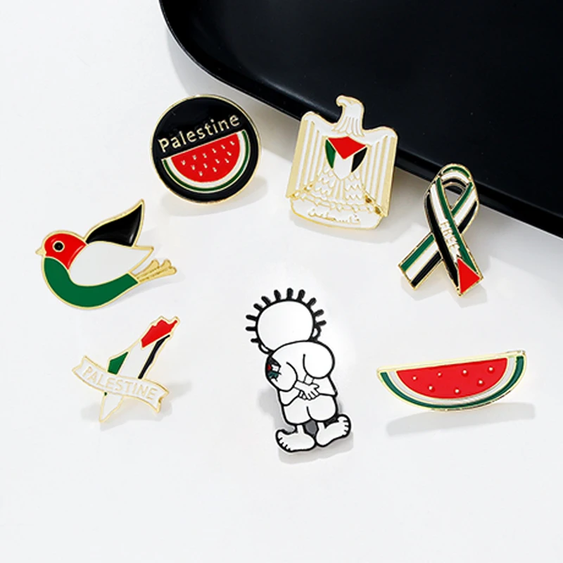 Stainless-Steel-Geometric-Handala-Boy-Brooch-Pin-Badge-Watermelon ...