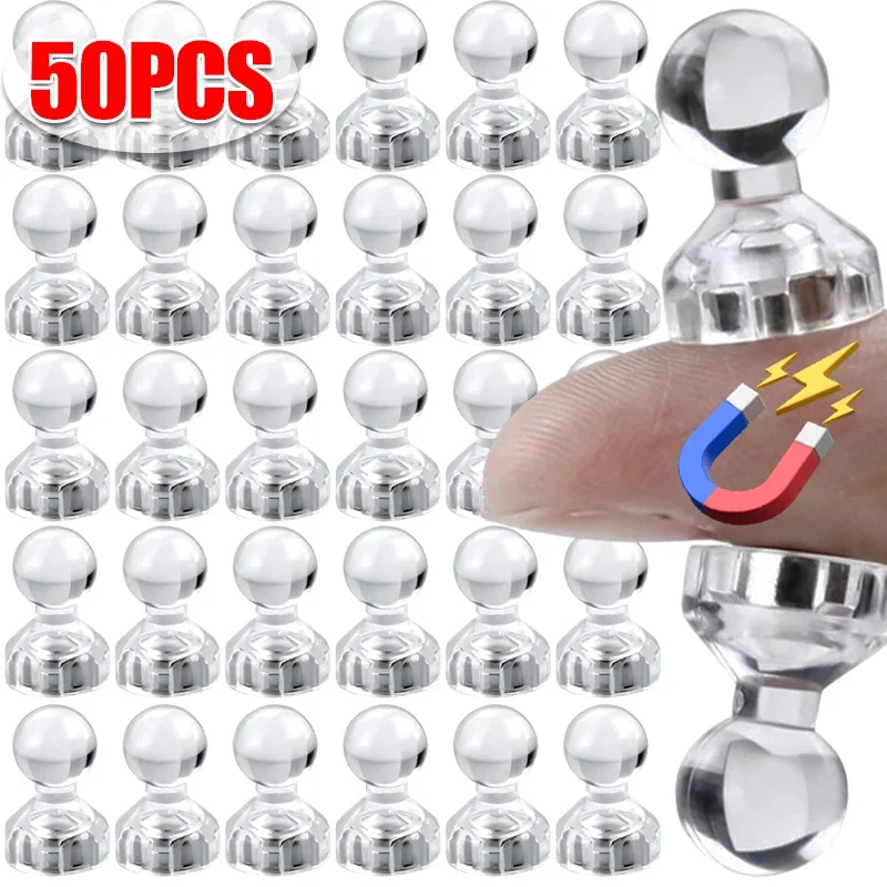 Clear Strong Magnetic Thumbtacks Sucker Refrigerator Whiteboard ...