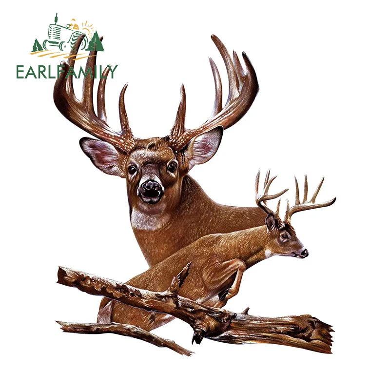 EARLFAMILY-13cm-x-11-4cm-Deer-Jumping-Car-Sticker-Nature-Outdoor ...