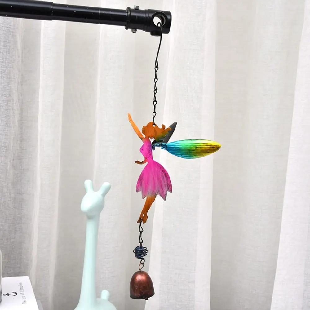 Iron-Wind-Chime-Creative-Angel-Bell-Pendant-Colored-Elf-Wind-Chime ...