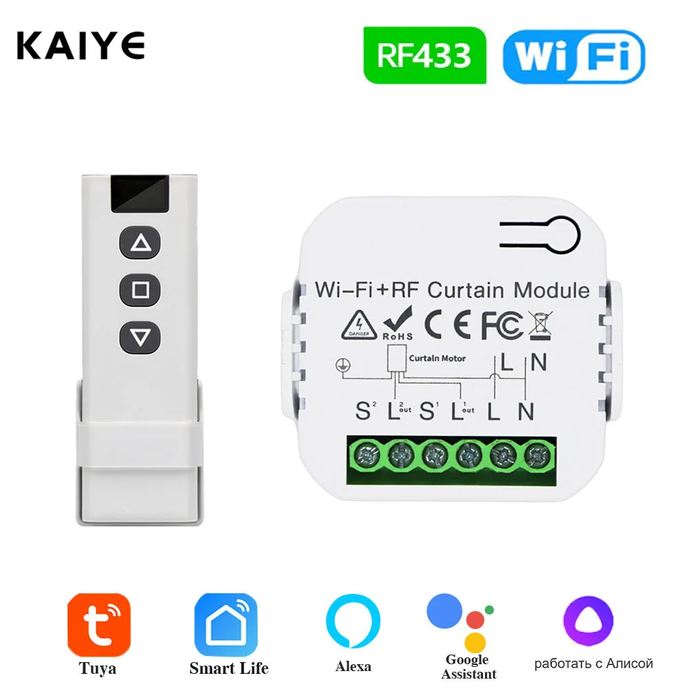 Tuya-Smart-Wifi-Curtain-Module-RF433MHz-Blind-Switch-Controller-for ...