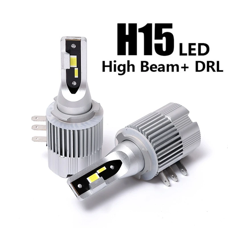 2 PCS H15 LED Headlight CANBus Lamp Light Bulb Hi beam Car DRL for VW Volkswagen Golf 7 MK7 Golf ...