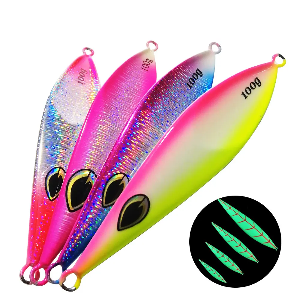 AS Slow Pitch Jig Slow Falling Sinking Metal Jigging Pesca Glow Jigs ...
