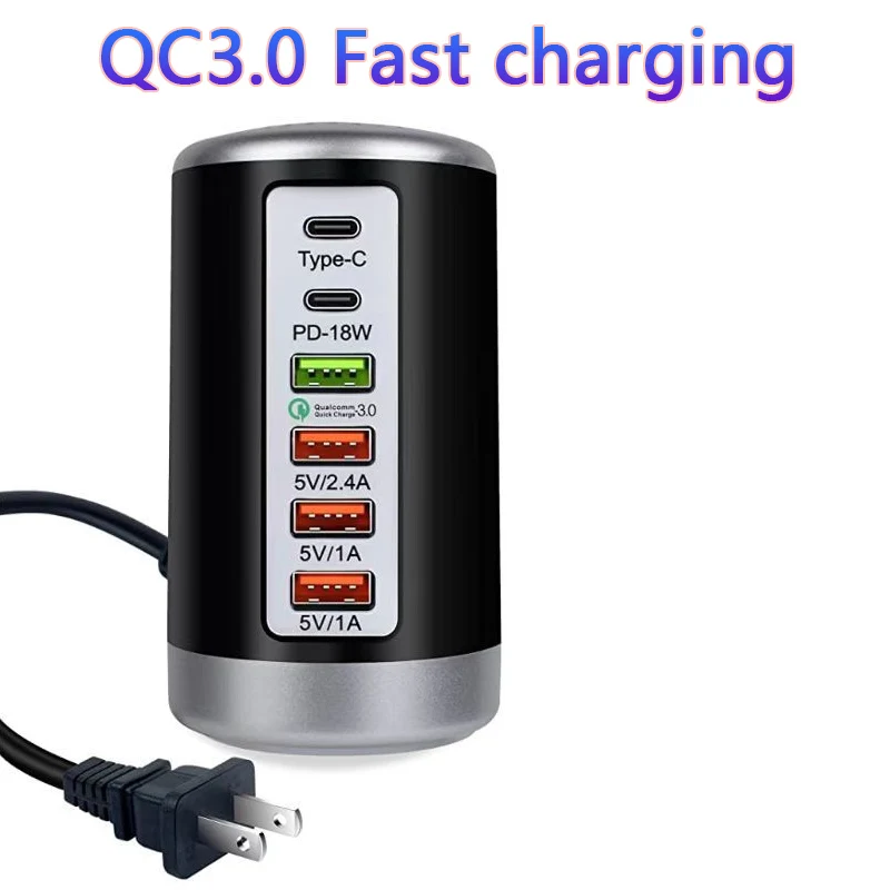 Universal-65W-USB-Fast-Charger-HUB-Quick-Charge-QC3-0-Multi-6-Port-USB ...
