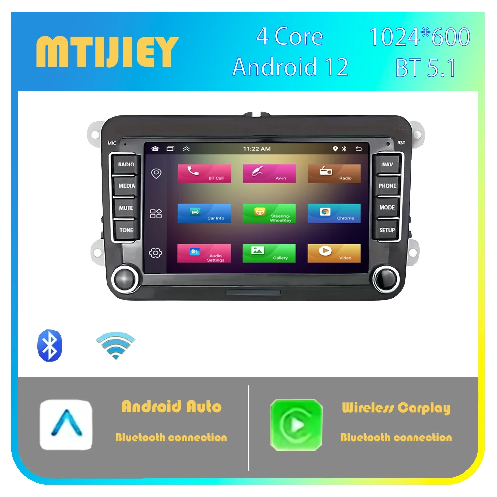 Volkswagen-Car-Radio-4G-64G-6G-128G-With-Wireless-Carplay-Android-Auto ...