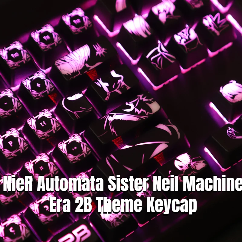 104 Keys/Set NieR Automata Sister Neil Machine Era 2B Theme Keycap ...