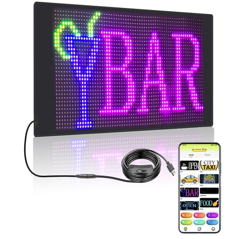 Bluetooth-Programmable-Car-LED-Display-Screen-RGB-Messages-Scrolling ...