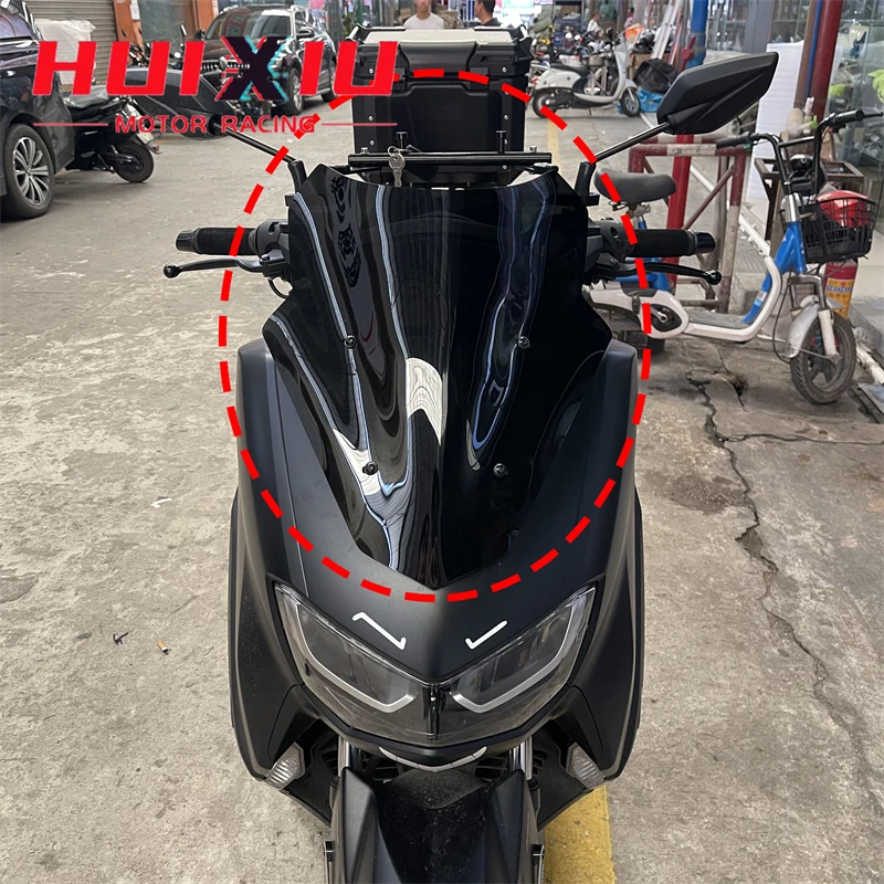 MOTORCYCLE-SPORT-WINDSHIELD-WINDSCREEN-WINDSHIELD-YAMAHA-NMAX155-20-22 ...