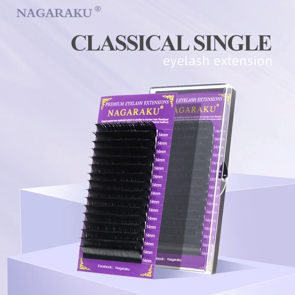 Nagaraku 16rows Faux Cils Lashes Individual Eyelash Extension Matte Professional Soft And ...