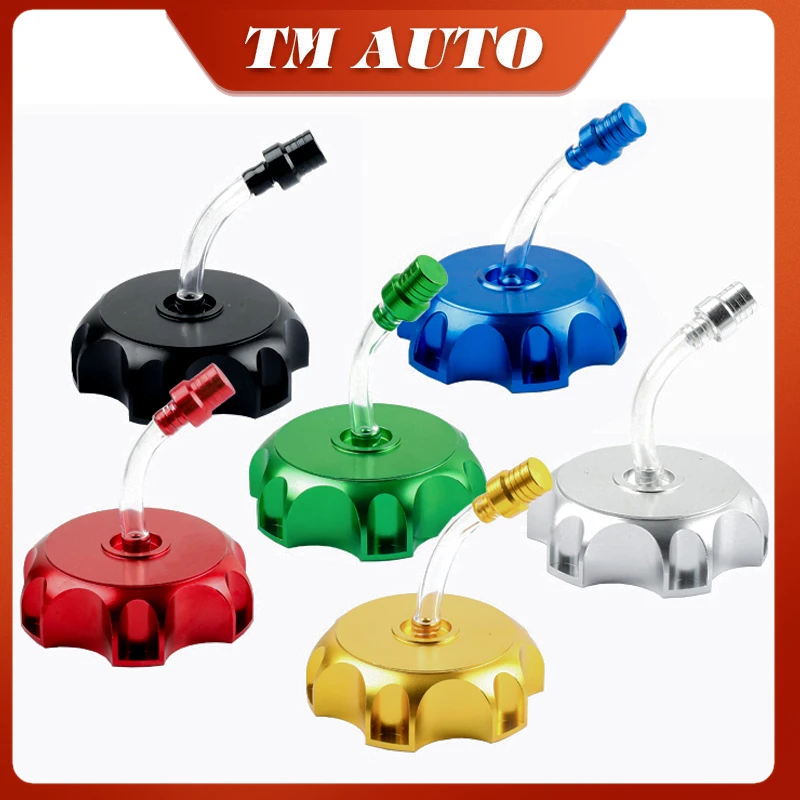 Universal Motorcycle CNC Aluminum Gas Fuel Tank Cap Breather Vent ATV ...