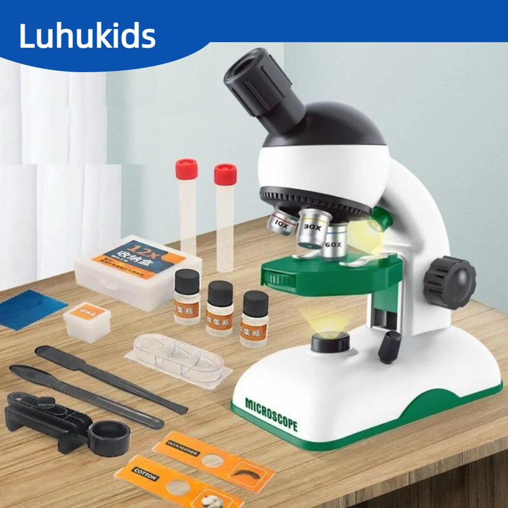 Scientific-Educational-Toy-Optical-Experimental-Microscope-Set-For-Kids ...