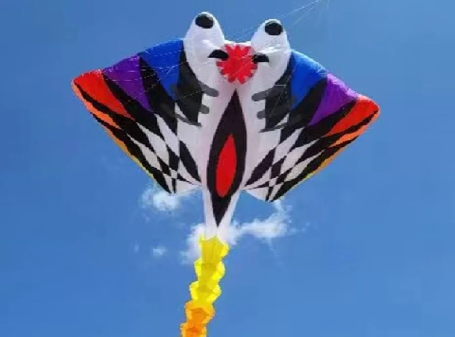 21m Soft kite multi-color fabric splicing skate pendant kite kites for ...