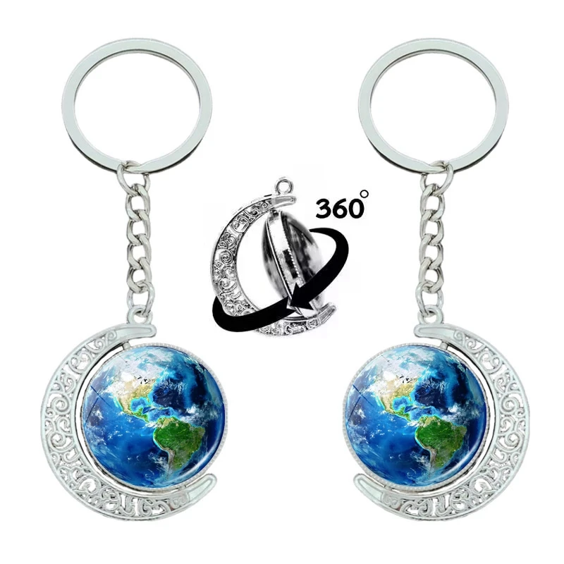 Fashion-Solar-System-Planet-Keychain-With-Double-sided-360-Rotating ...