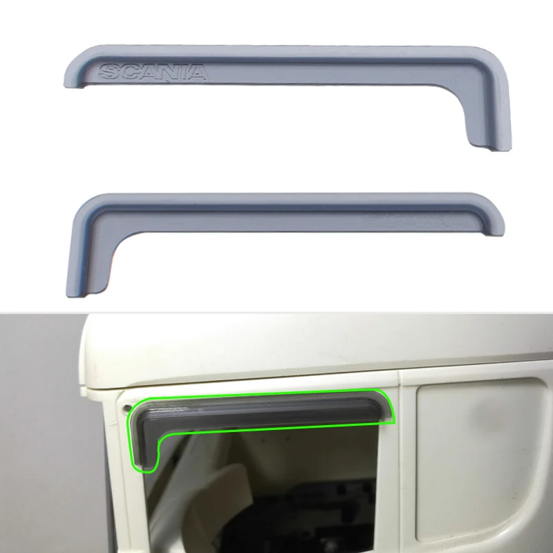 1-Pair-Acrylic-Window-Covers-Rain-Visor-Decoration-for-1-14-Tamiya-RC ...