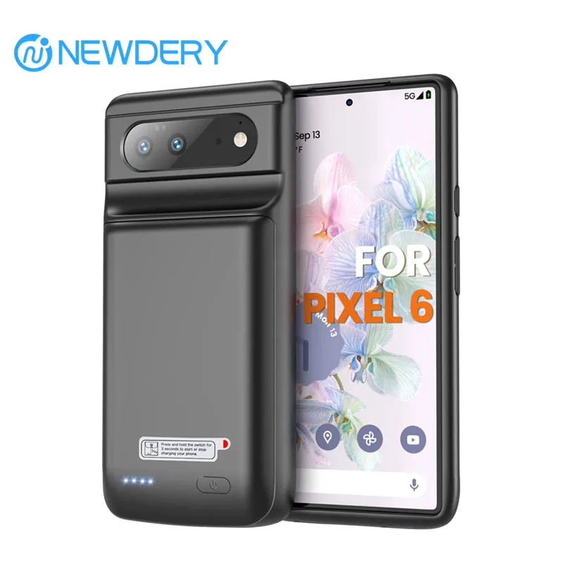 NEWDERY Battery Charger Case For Google Pixel 6 Portable Power Bank ...