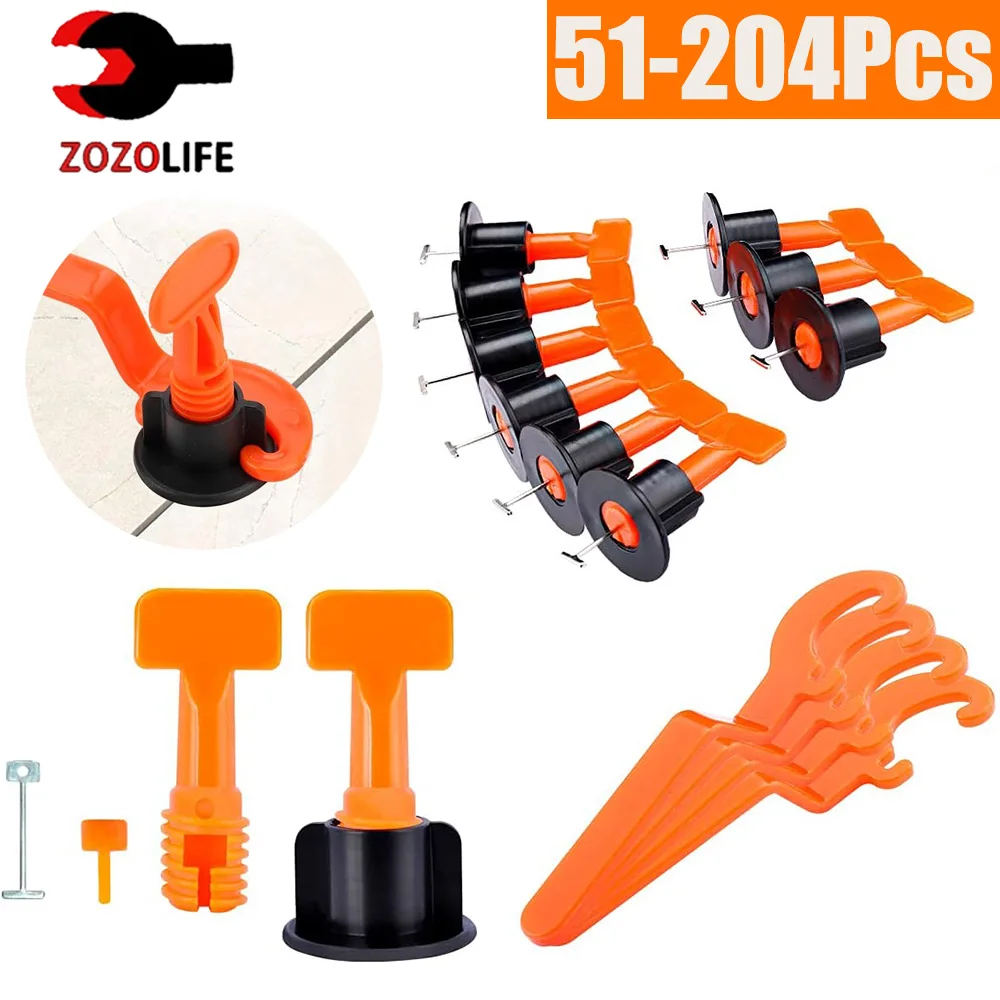 51-204Pcs-Floor-Tile-Leveling-System-Clips-Ceramic-Spacers-Porcelain ...
