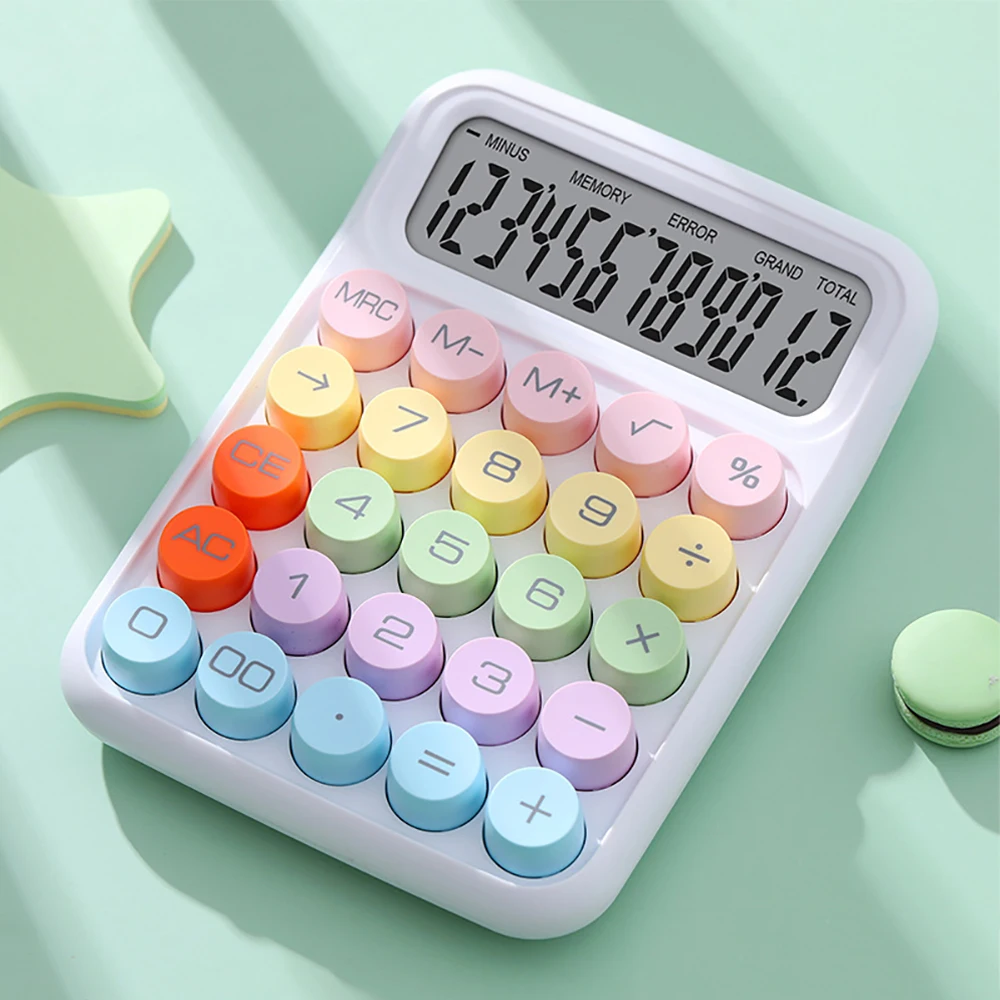 New-Ins-Dopamine-Candy-Color-Calculators-Large-Display-Mechanical-Dot ...