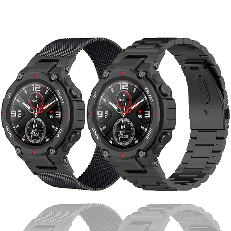 Stainless Steel Metal Strap for Amazfit T-rex Trex Pro T Rex 2 Bracelet ...
