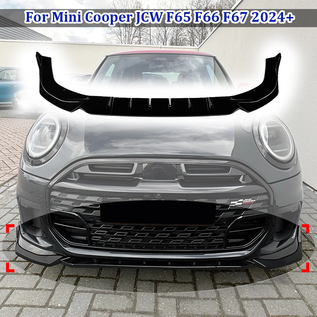 For Mini Cooper JCW F65 F66 F67 2024+ Front Shovel Car Front Bumper Lip ...