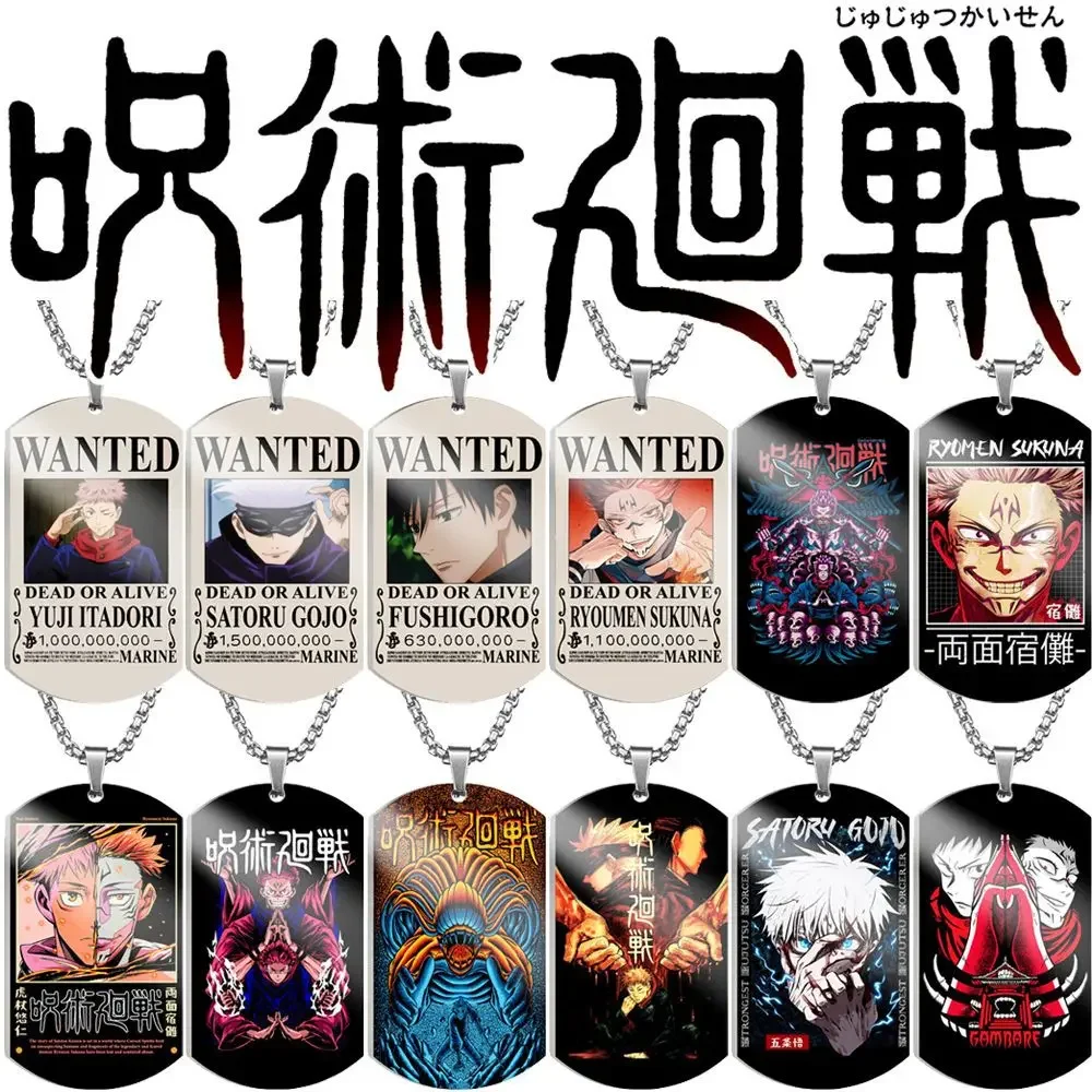 Anime-Jujutsu-Necklace-Yuji-Itadori-Gojo-Satoru-Ryomen-Sukuna-Stainless ...
