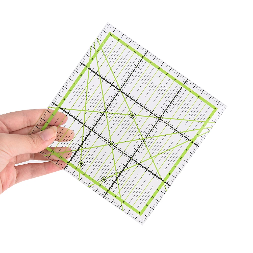 15x15cm-Transparent-Quilting-Sewing-Patchwork-Ruler-Cutting-Tool-Tailor ...