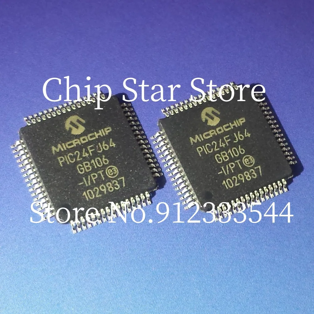 2-50pcs PIC24FJ64GB106-I/PT PIC24FJ64GB106 TQFP64 16 Bit ...