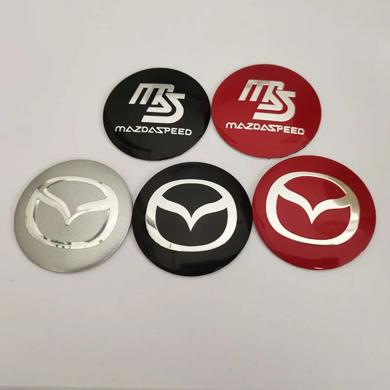 4pcs 3D for Mazda MS 56mm 60mm 65mm Car emblem Wheel hub Center Cap ...